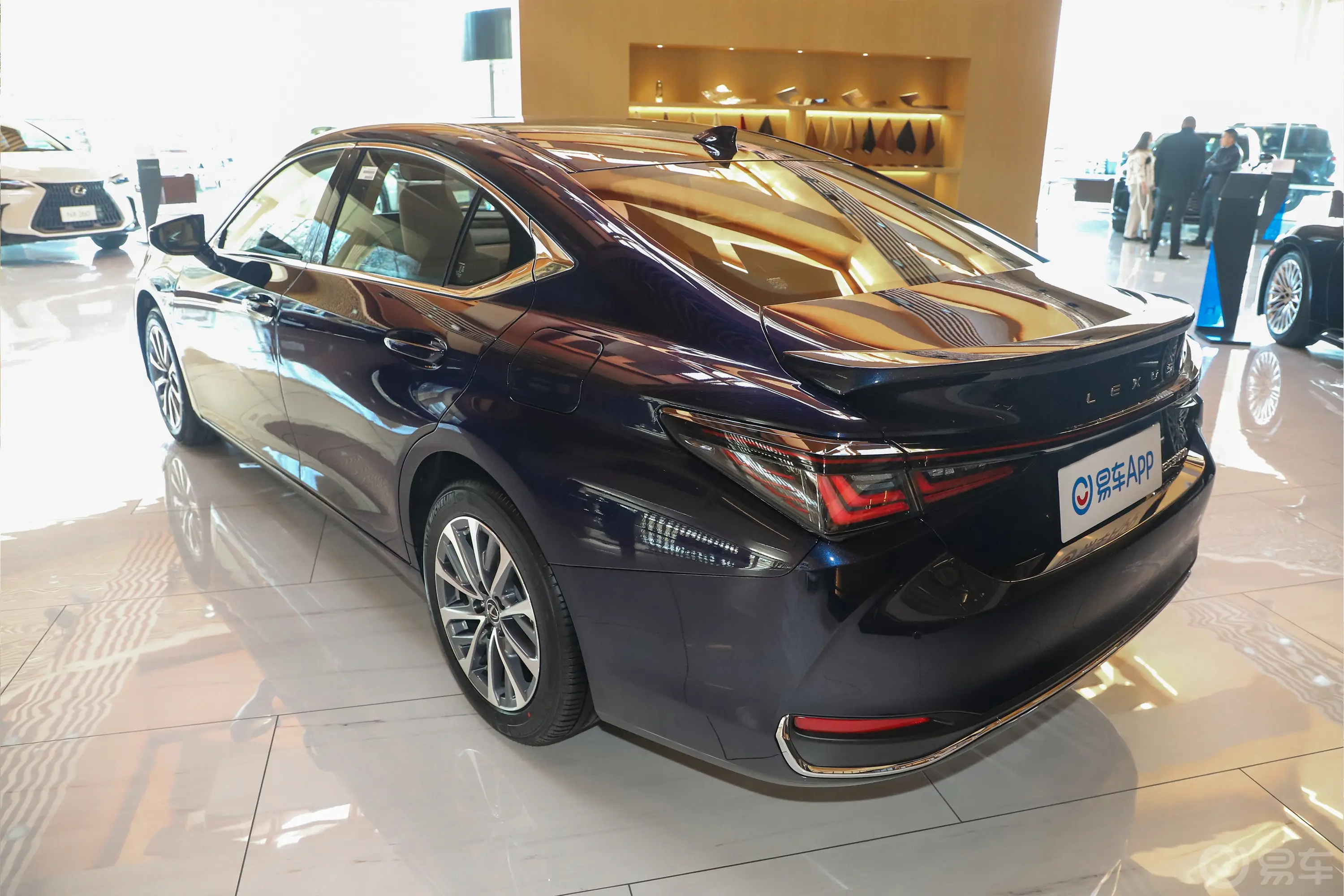 【雷克萨斯ES300h 臻享版侧后45度车头向左水平图片-汽车图片大全】-易车